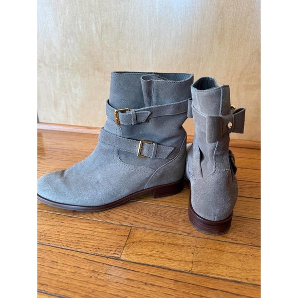 kate spade | Shoes | Kate Spade Sabina Suede Boots Buckle Straps Back ...